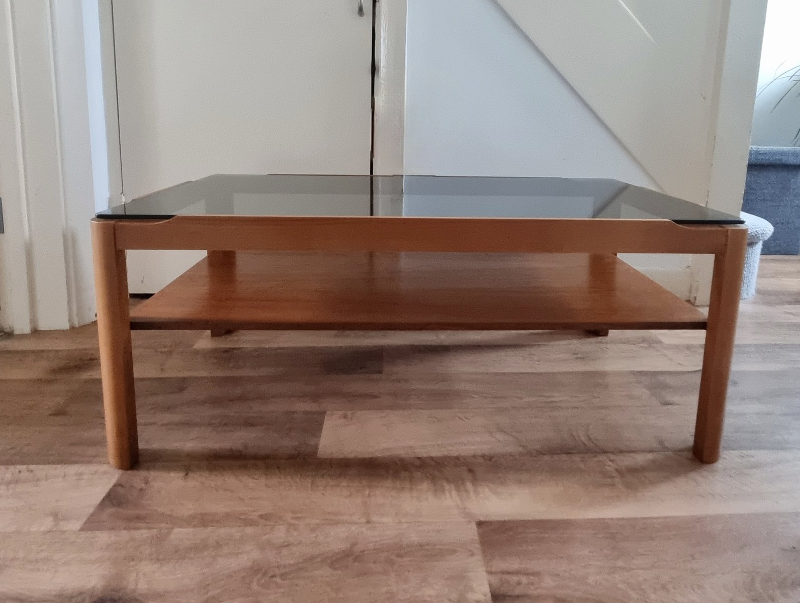 Myer Teak Glass Top Coffee Table, 1960s for sale at Pamono