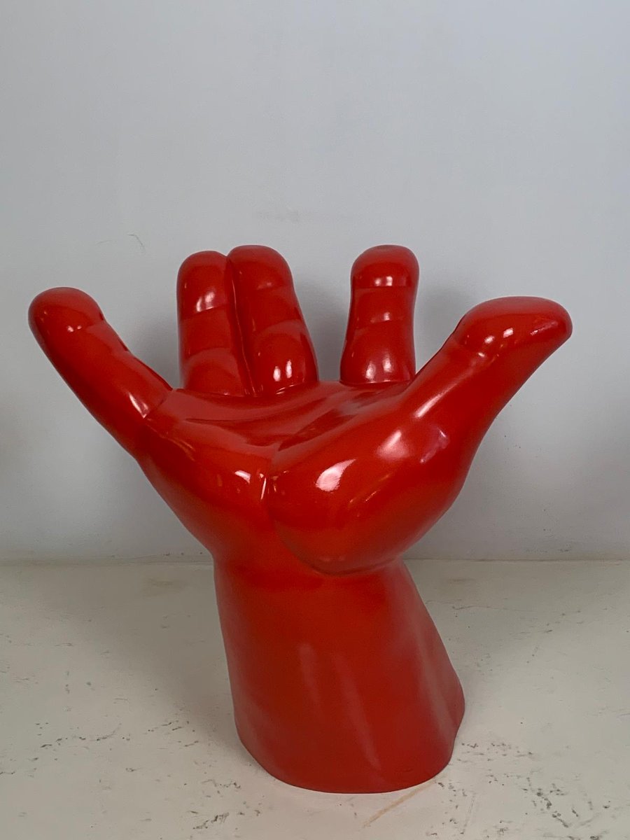 Vintage Hand Chair in Red for sale at Pamono