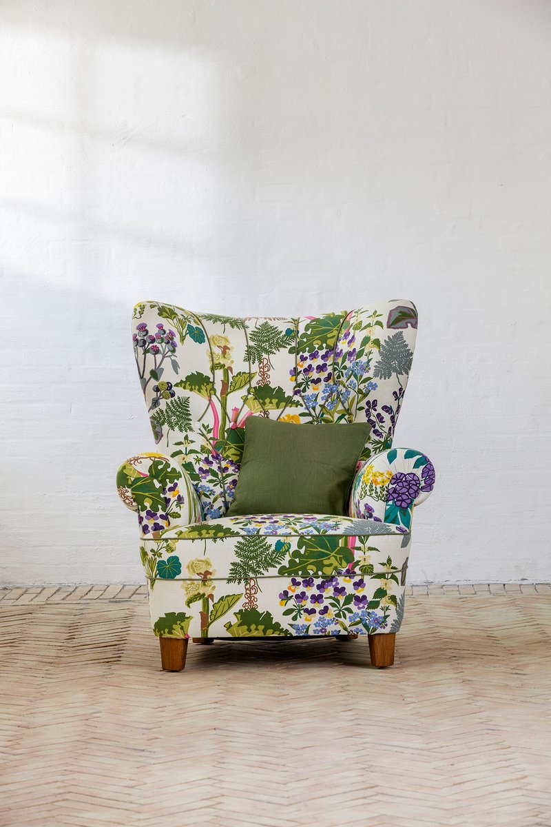 Large Chair with Gocken Jobs Print for sale at Pamono