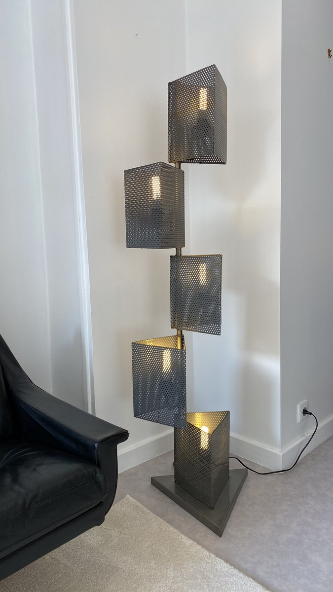 Floor Lamp with Mobile Structures, 1980 for sale at Pamono