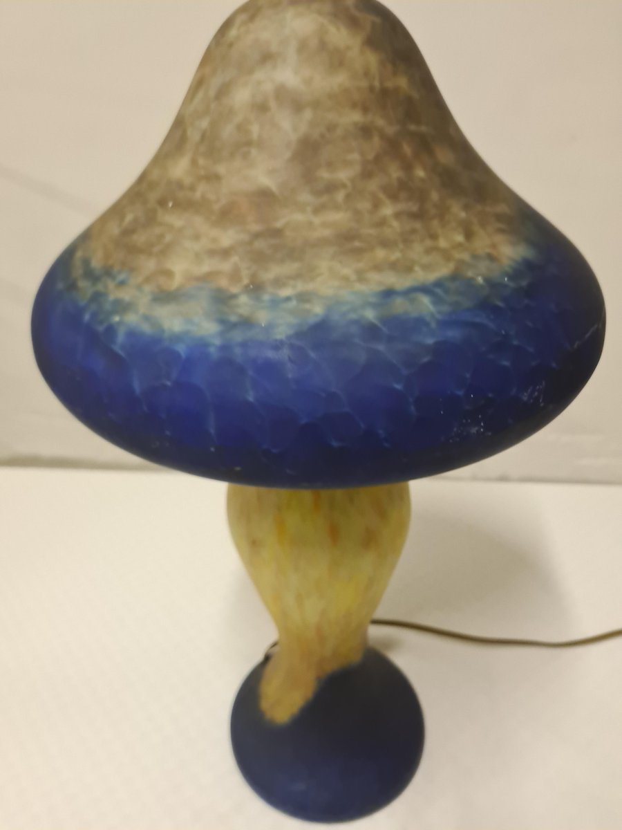 Art Nouveau Glass Paste Lamp, 1980s for sale at Pamono