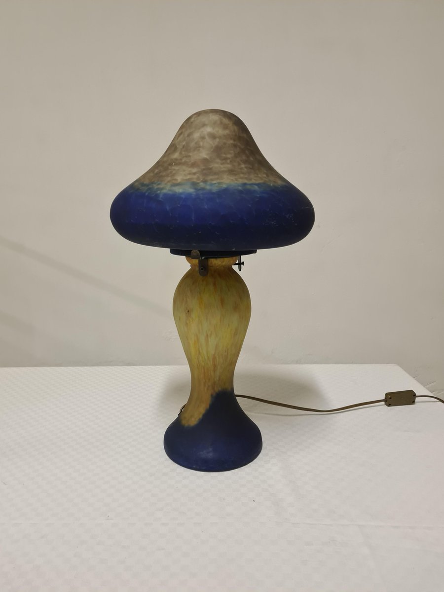 Art Nouveau Glass Paste Lamp, 1980s for sale at Pamono