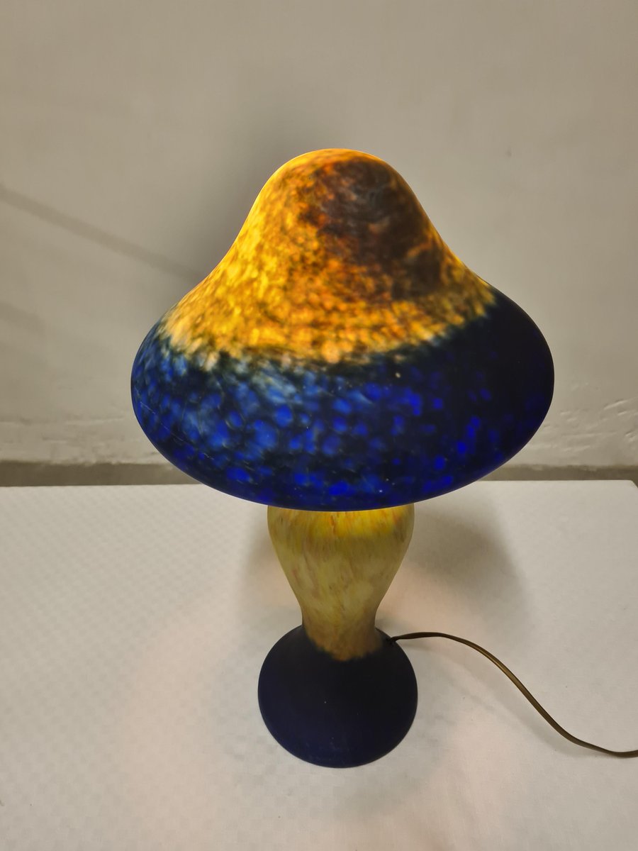 Art Nouveau Glass Paste Lamp, 1980s for sale at Pamono