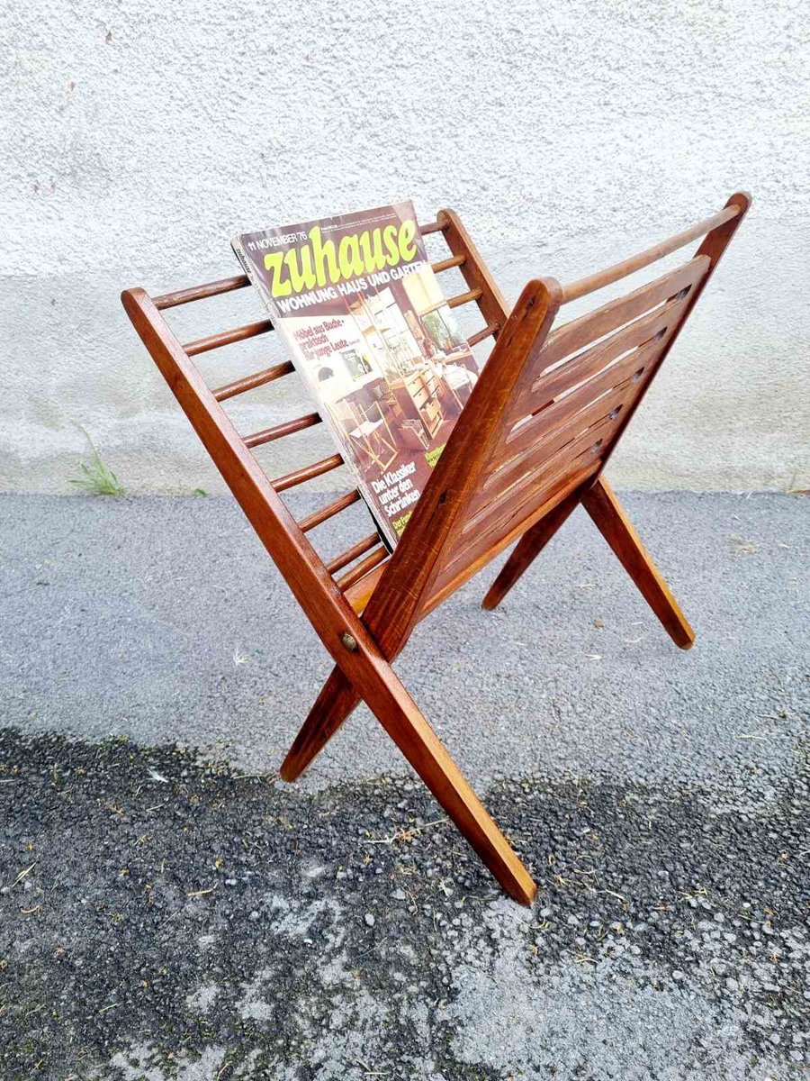 Mid-Century Modern Folding Magazine Rack by Nevco, 1960s for sale at Pamono