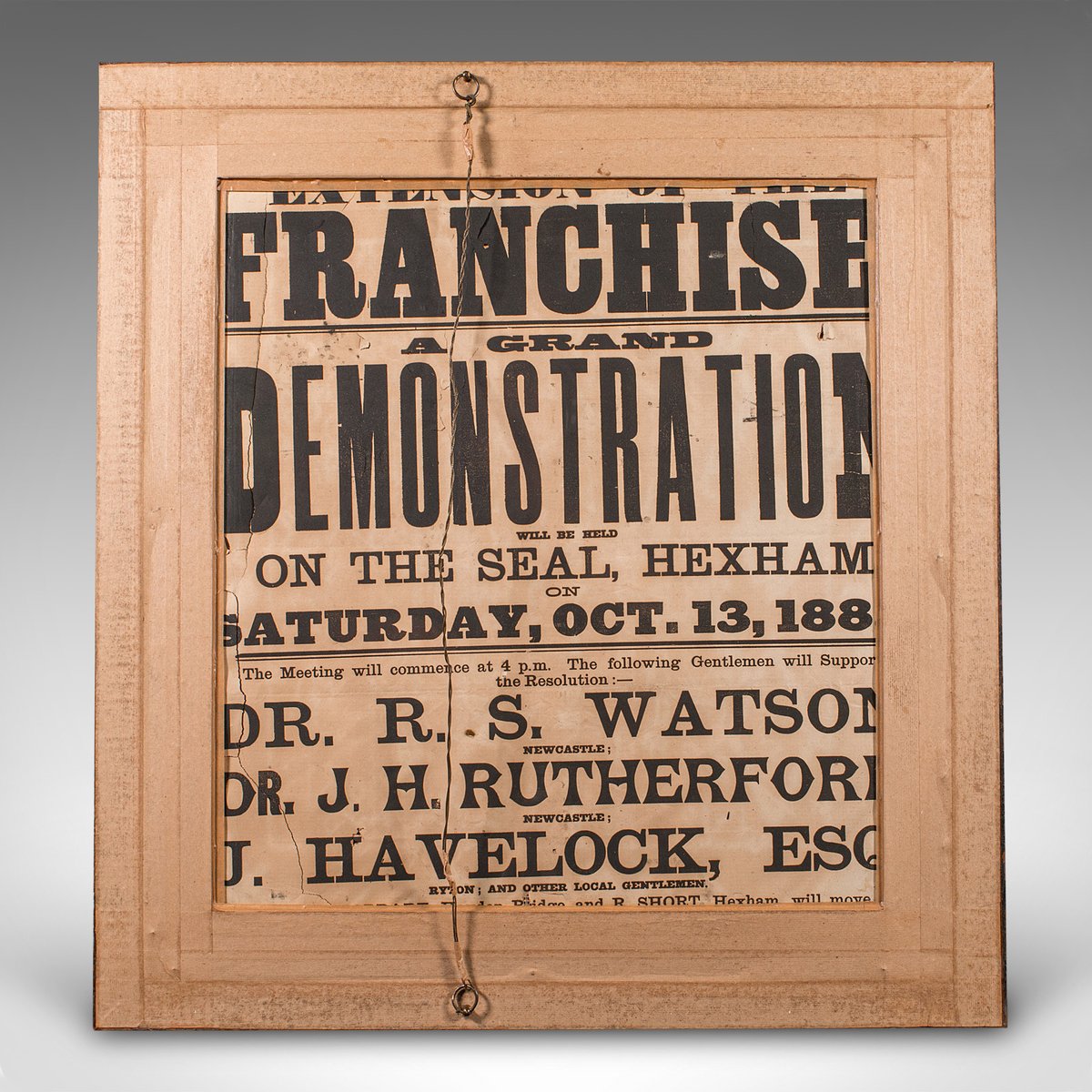 Large English Antique Poster for sale at Pamono