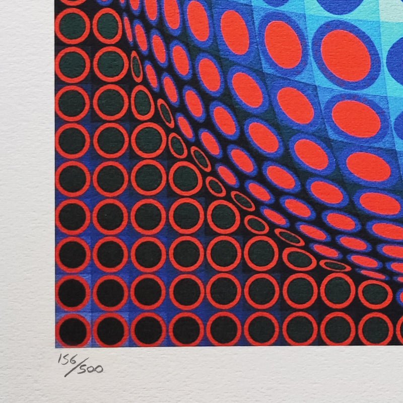 Victor Vasarely, Op Art Composition, 1970s, Lithograph for sale at Pamono