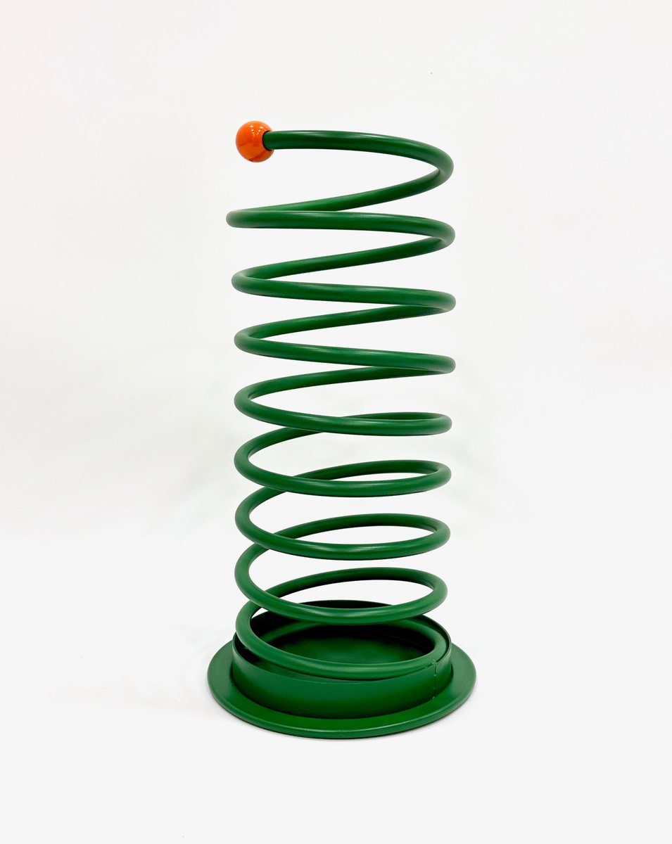 Spring-Shaped Umbrella Rack, 1980s for sale at Pamono