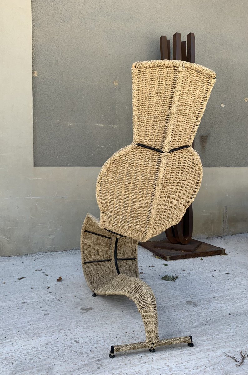 Speed lounge Chair in Wrought Iron and Rattan from Tom Dixon, 1990s for ...