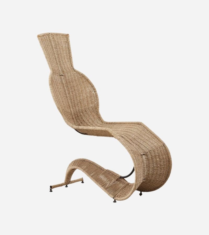Speed lounge Chair in Wrought Iron and Rattan from Tom Dixon, 1990s for ...