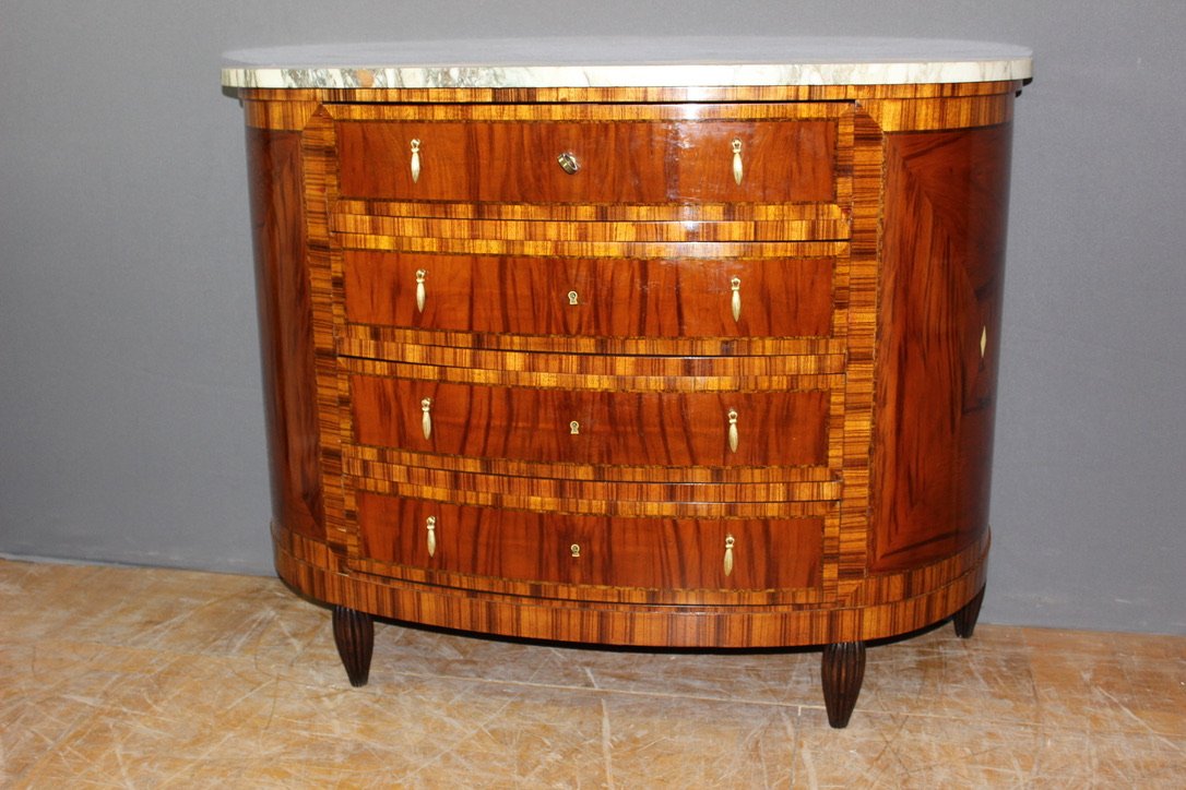 Art Deco Half Moon Commode, 1925 for sale at Pamono