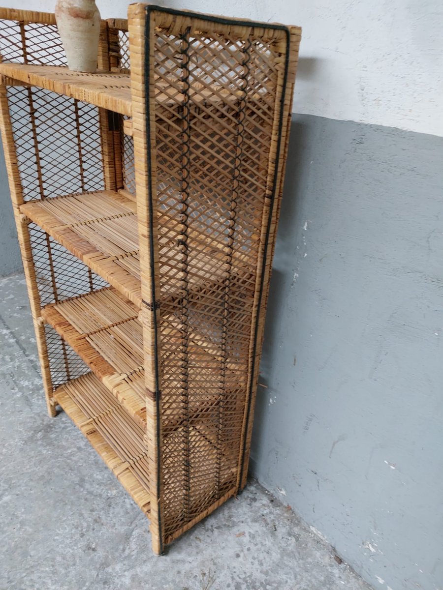 Rattan Rack or Shelf for sale at Pamono