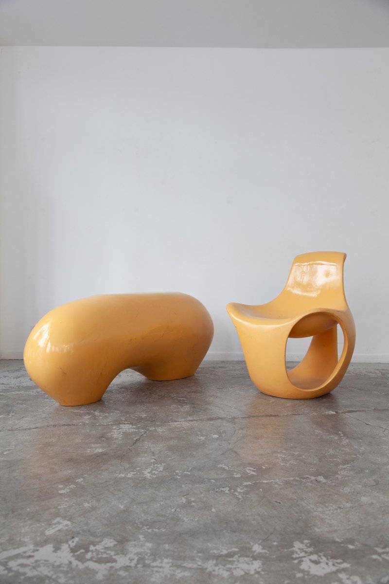 Albatros Chair and Bench by Danielle Quarante for sale at Pamono