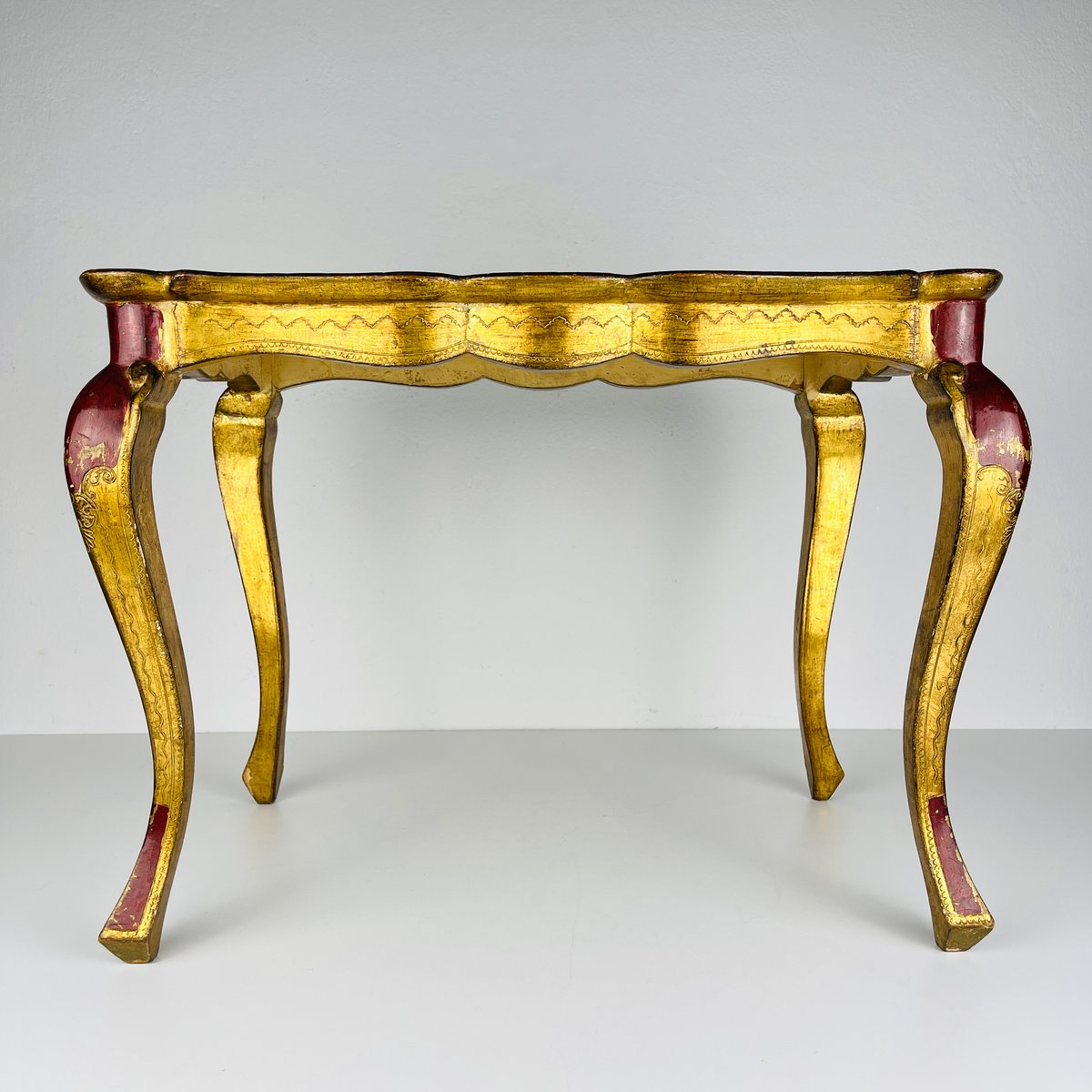 Hollywood Recency Wooden Florentine Table, Italy, 1950s for sale at Pamono