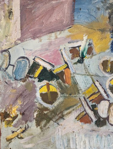 Expressive Still Life, 1950s, Oil on Canvas, Framed for sale at Pamono