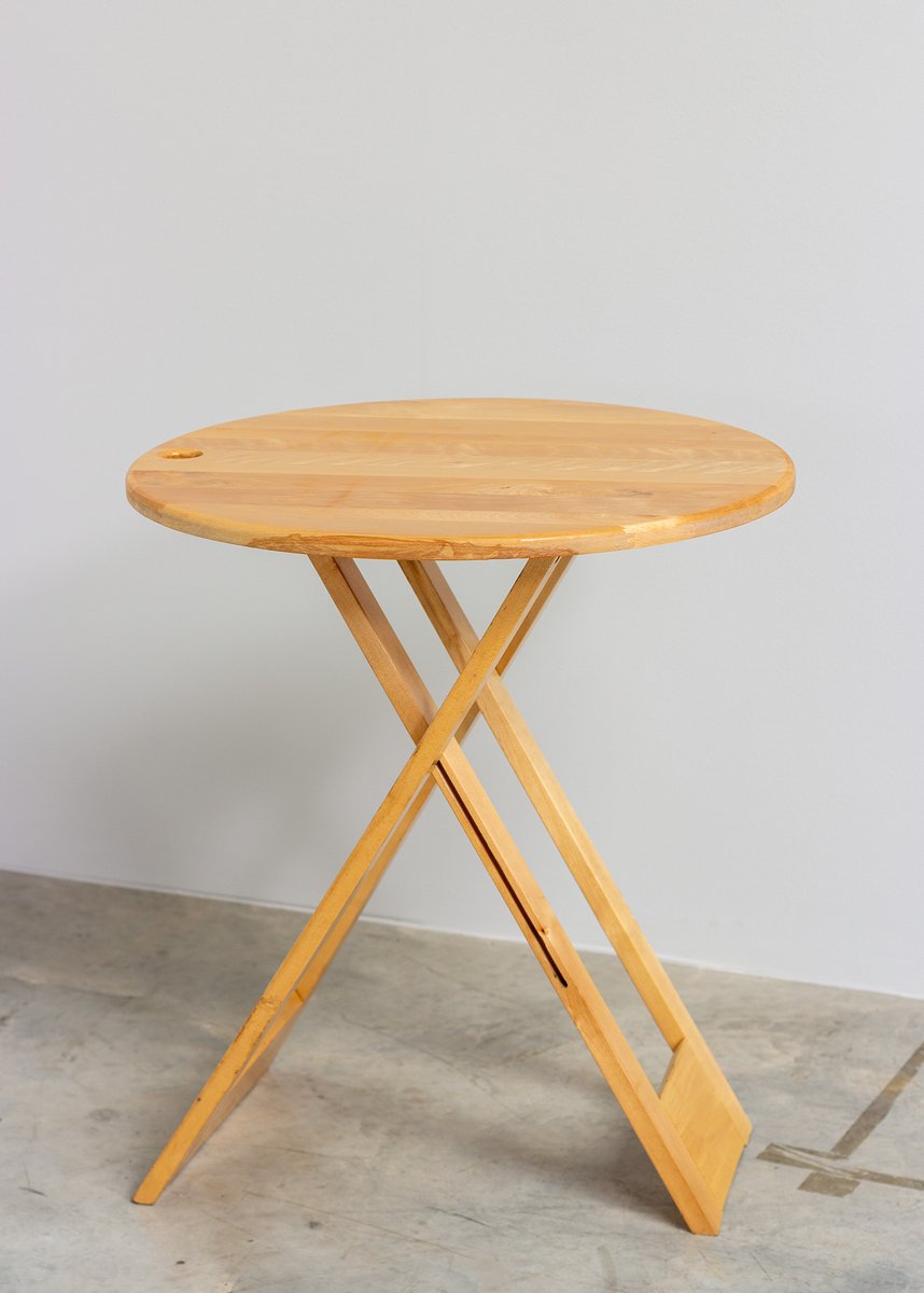 Beech Wooden Folding Table by Adrian Reed, 1980 for sale at Pamono