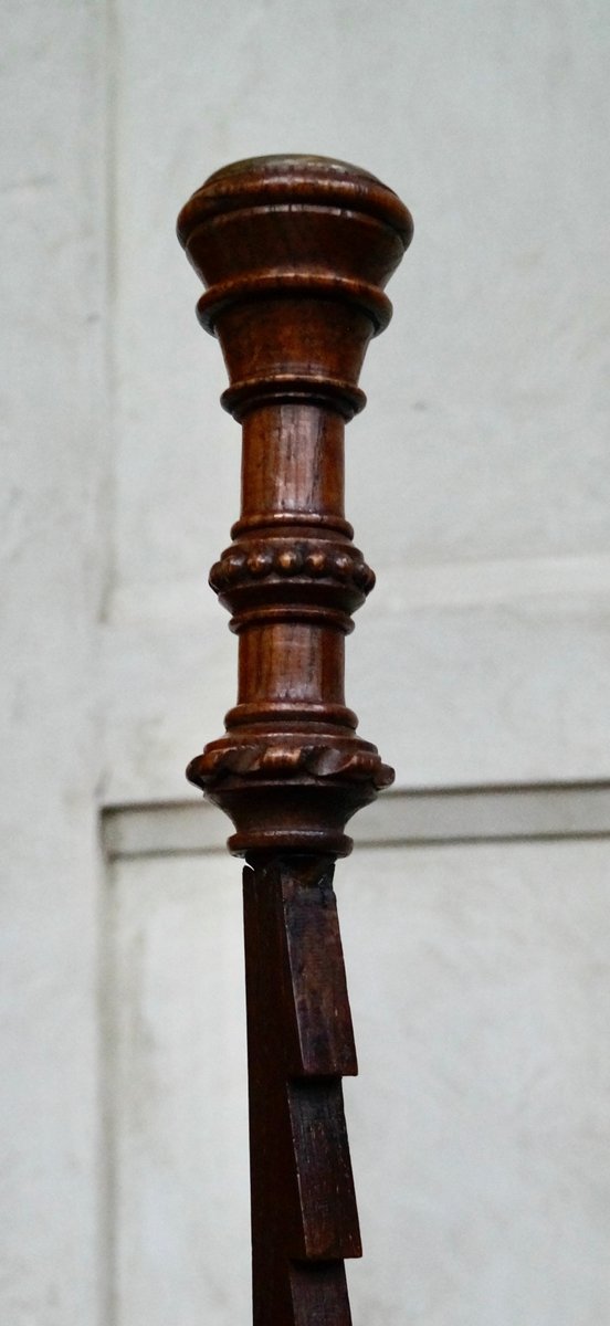 Antique Oak Adjustable Ratchet Candle Stand Table, 1820 for sale at Pamono