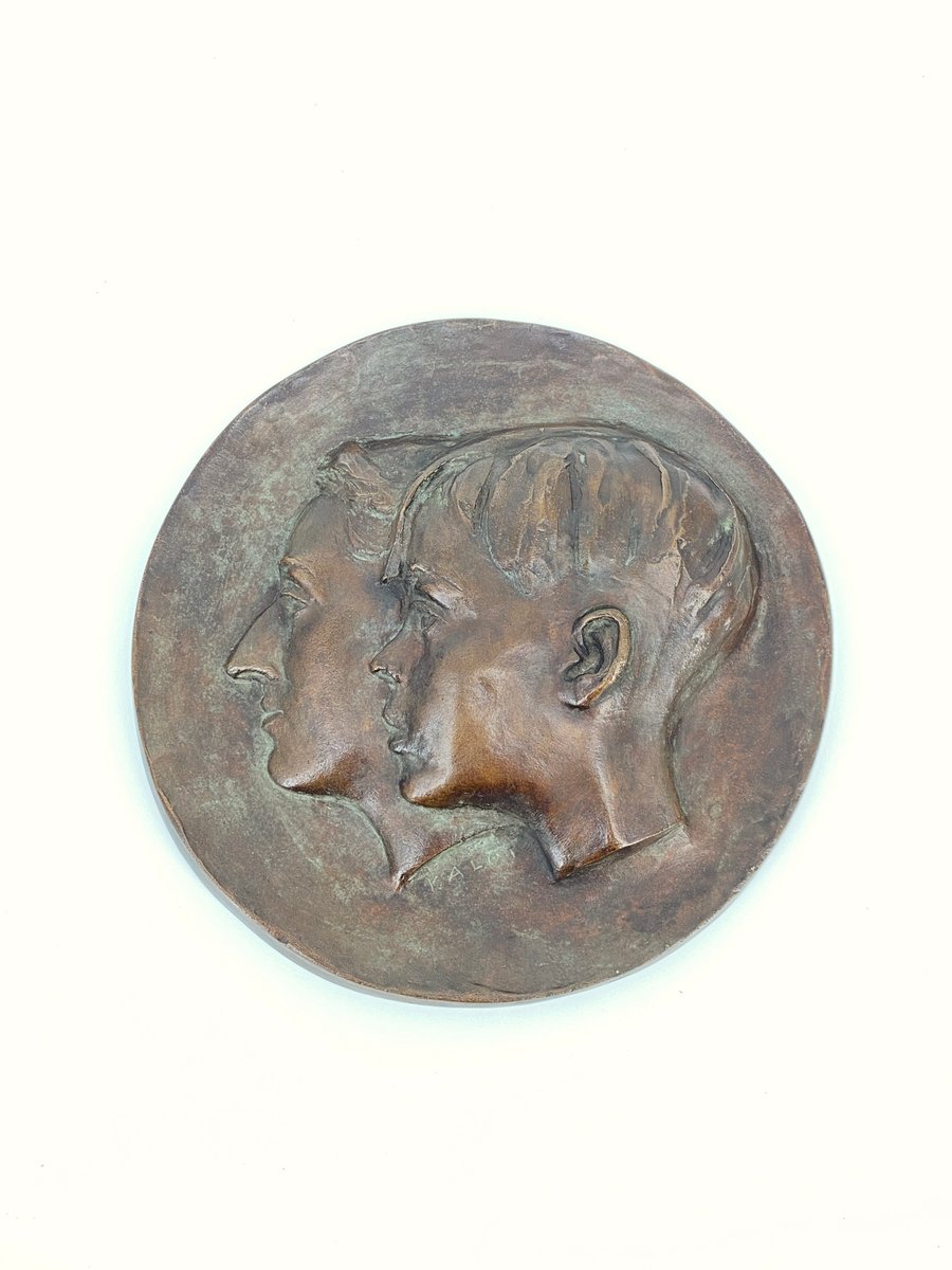 Bronze Medal with Relief Portrait by Walter Kalot for W. Füssel, Berlin ...