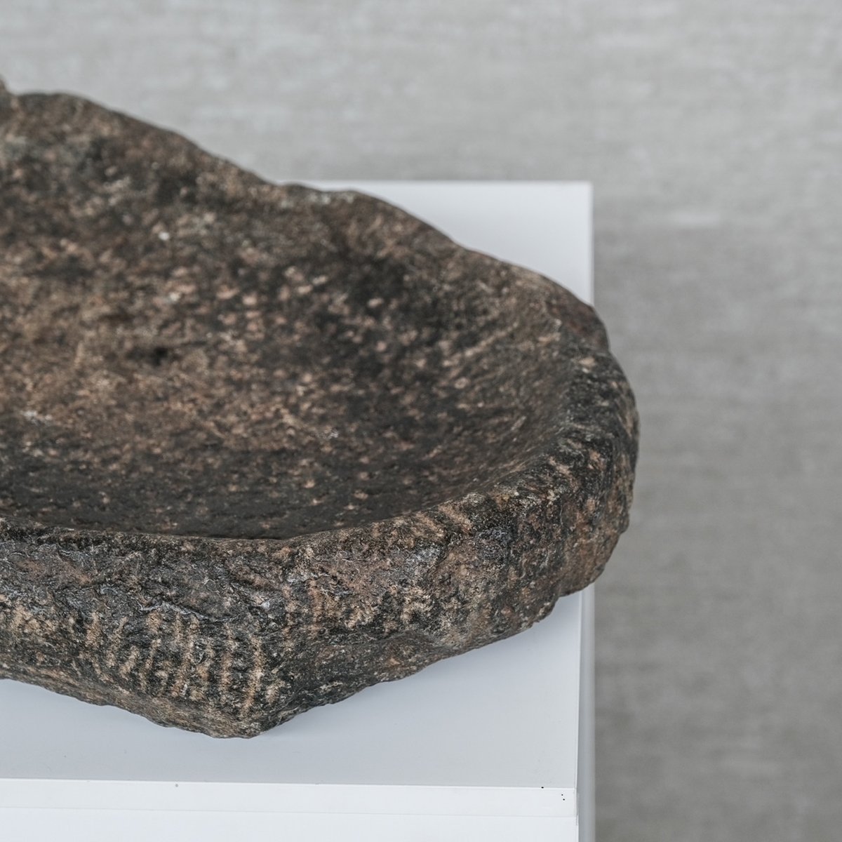 Antique Primitive Stone Platter for sale at Pamono