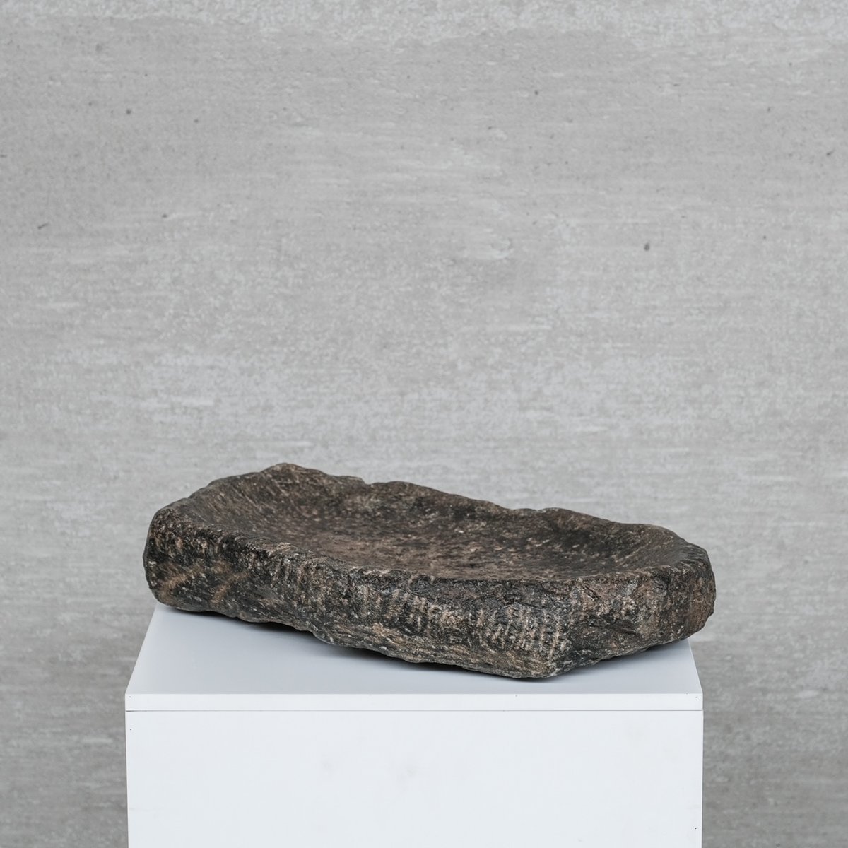 Antique Primitive Stone Platter for sale at Pamono