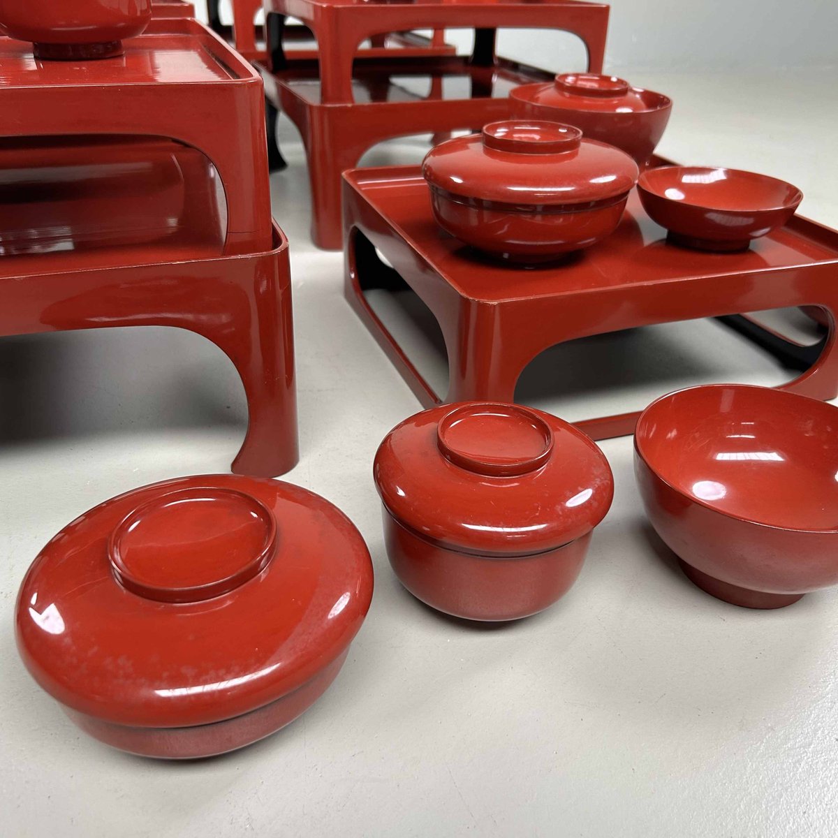 Vintage Japanese Ceremonial Set of Urushi Lacquerware, 1920s, Set of 56 ...