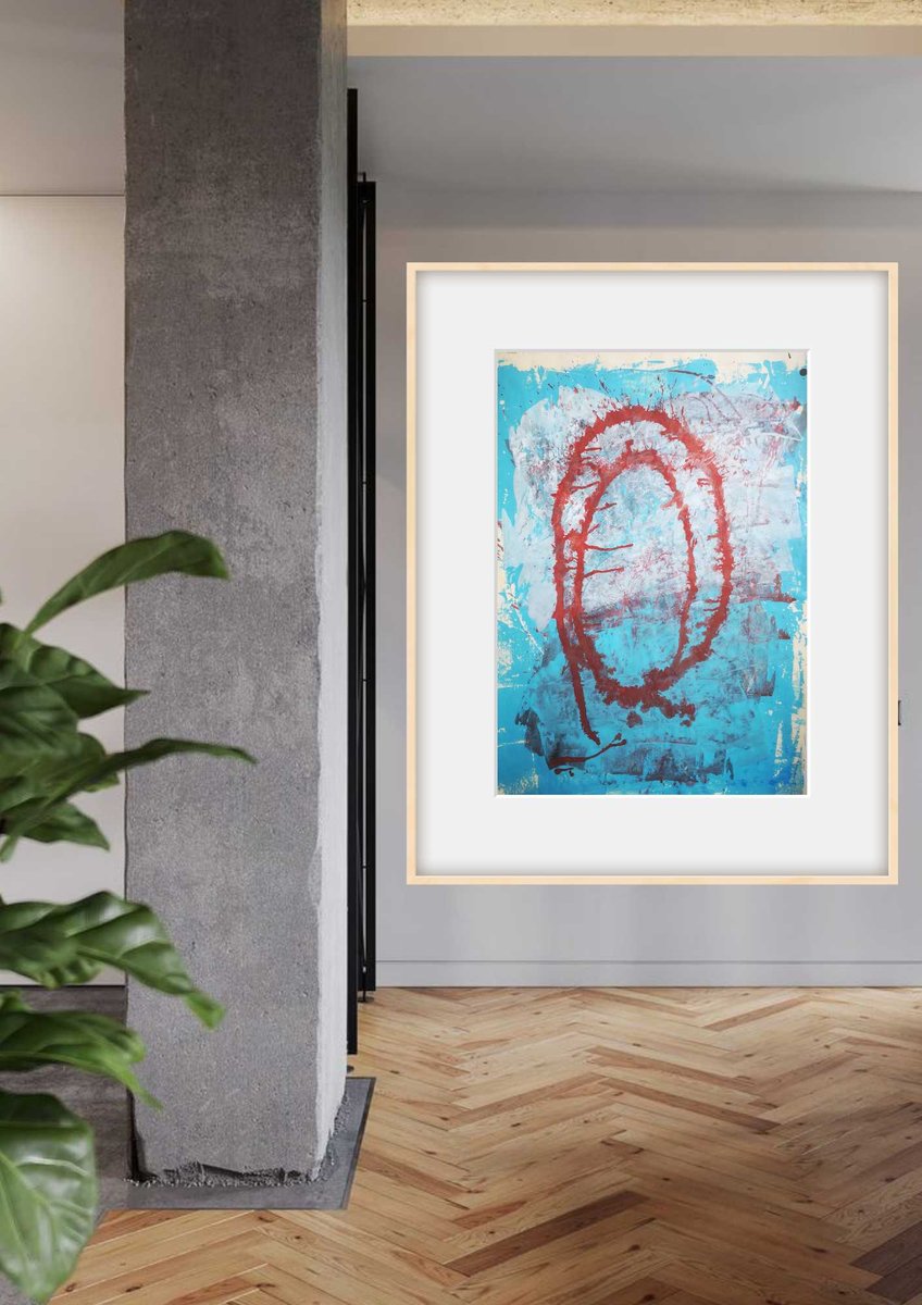 Alice Maier, Gods and Legends: Tribute to Poseidon, 2024, Acrylic on Paper for sale at Pamono