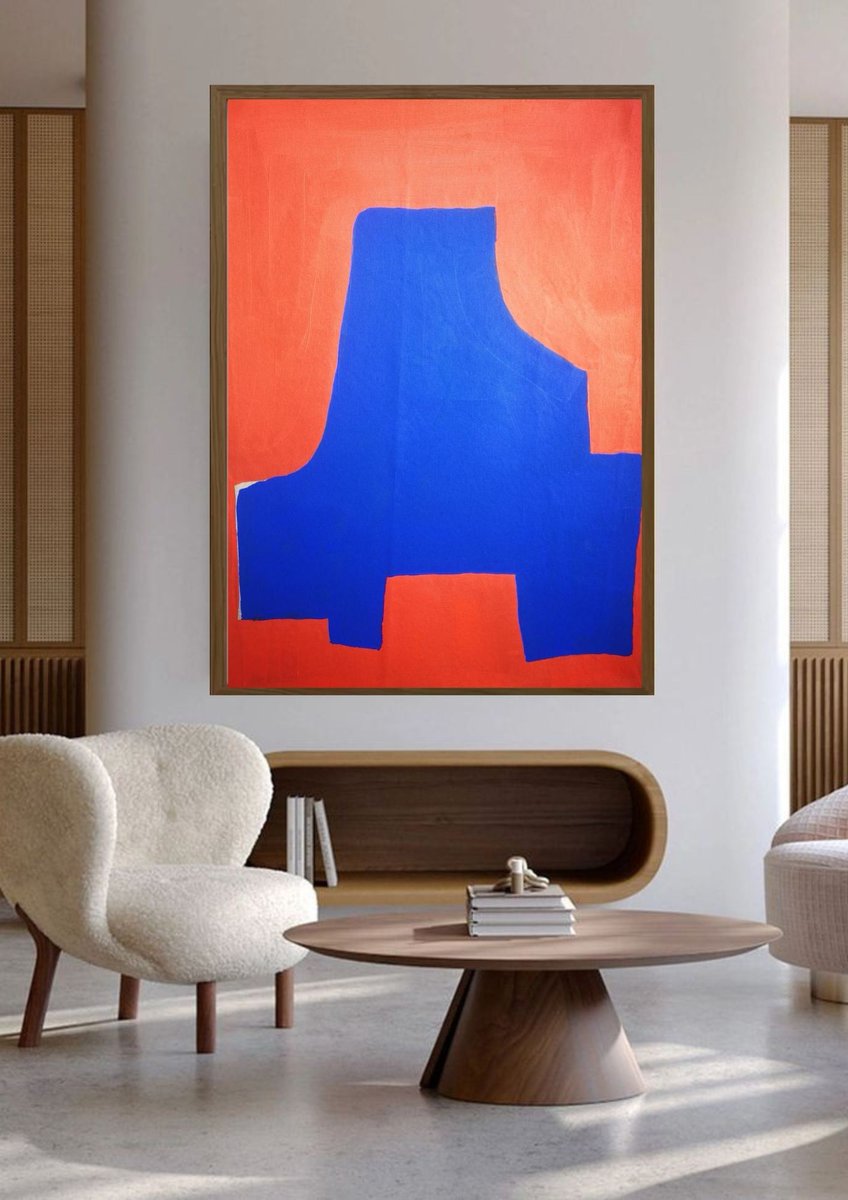 Alice Maier, Blue Orange, 2024, Acrylic on Canvas for sale at Pamono