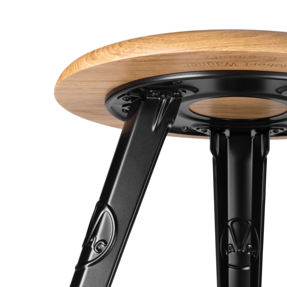 Rowac-Schemel Stool in Oak by Karl Robert Wagner for Rowac for sale at ...