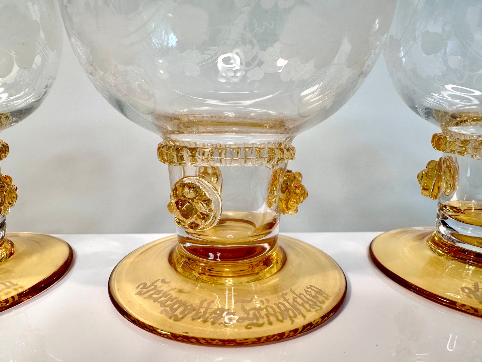 Handcrafted Wine or Brandy Glasses from Theresienthal Glassworks ...