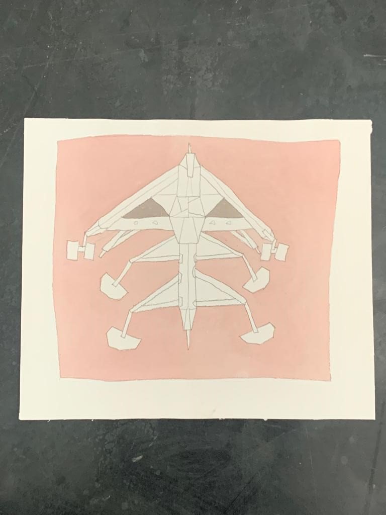 Renato Volpini, Composition, Tempera and Pencil on Paper, 1960s for sale at Pamono