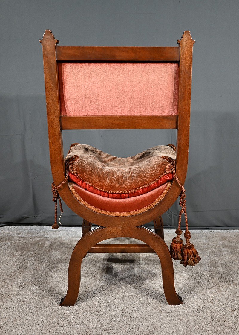 Renaissance Style Curule Chair in Walnut, Late 19th Century for sale at ...