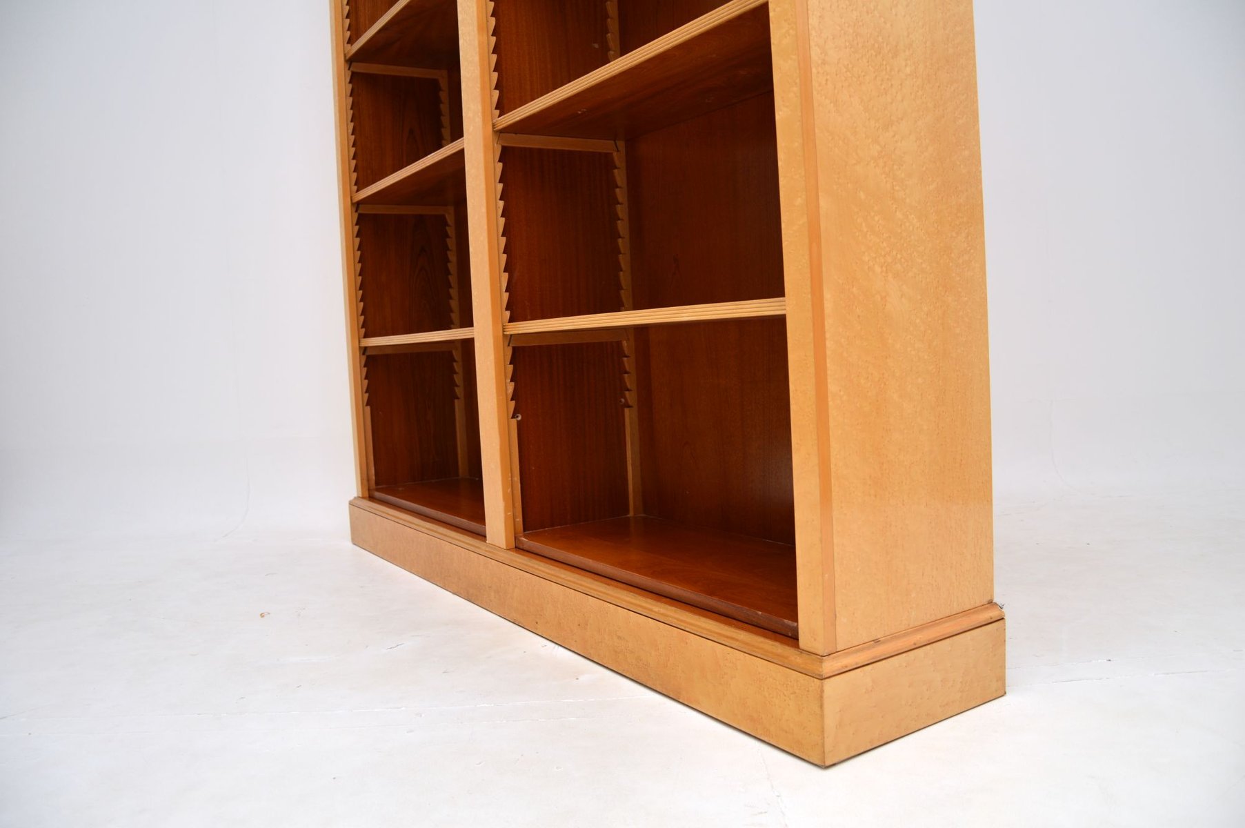 Victorian Birds Eye Maple Open Bookcase, 1950s for sale at Pamono