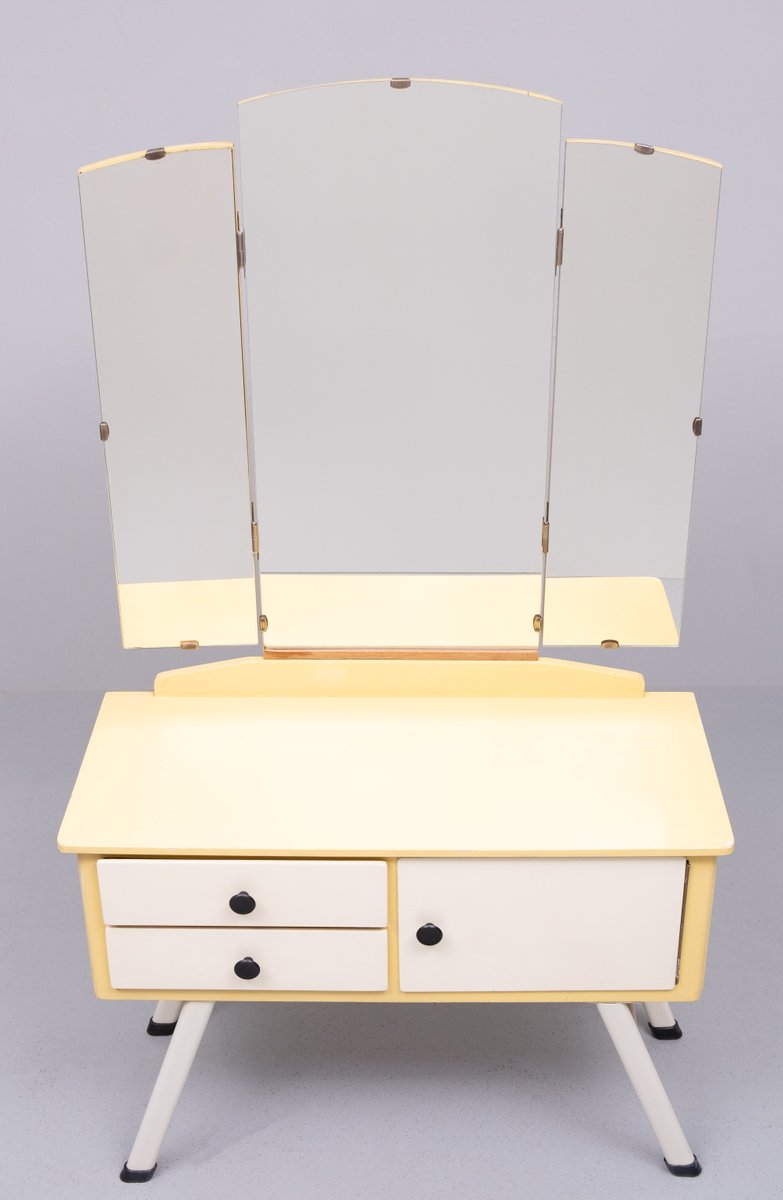 Dressing Table with Folding Mirror, 1950s for sale at Pamono