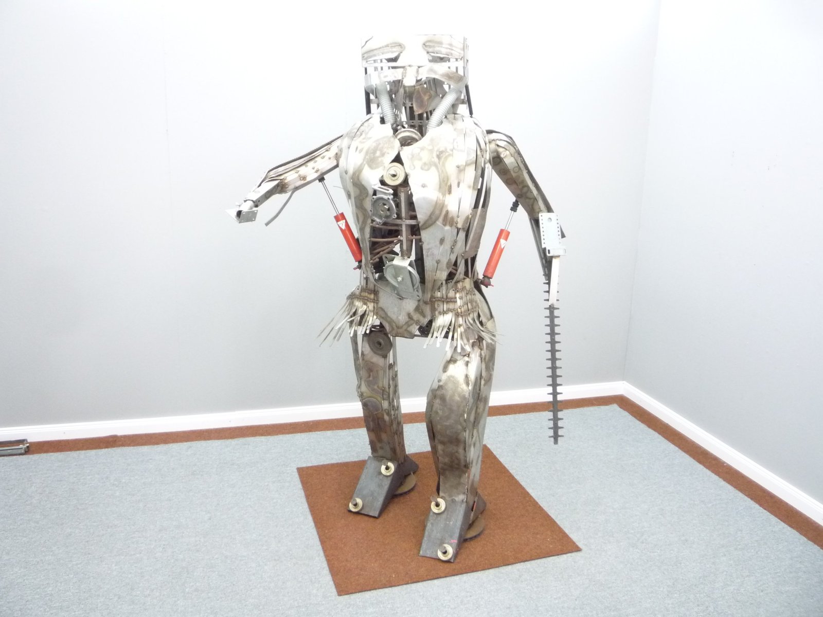 Brutalist Scrap Art Robot Man, 1970s, Metal for sale at Pamono