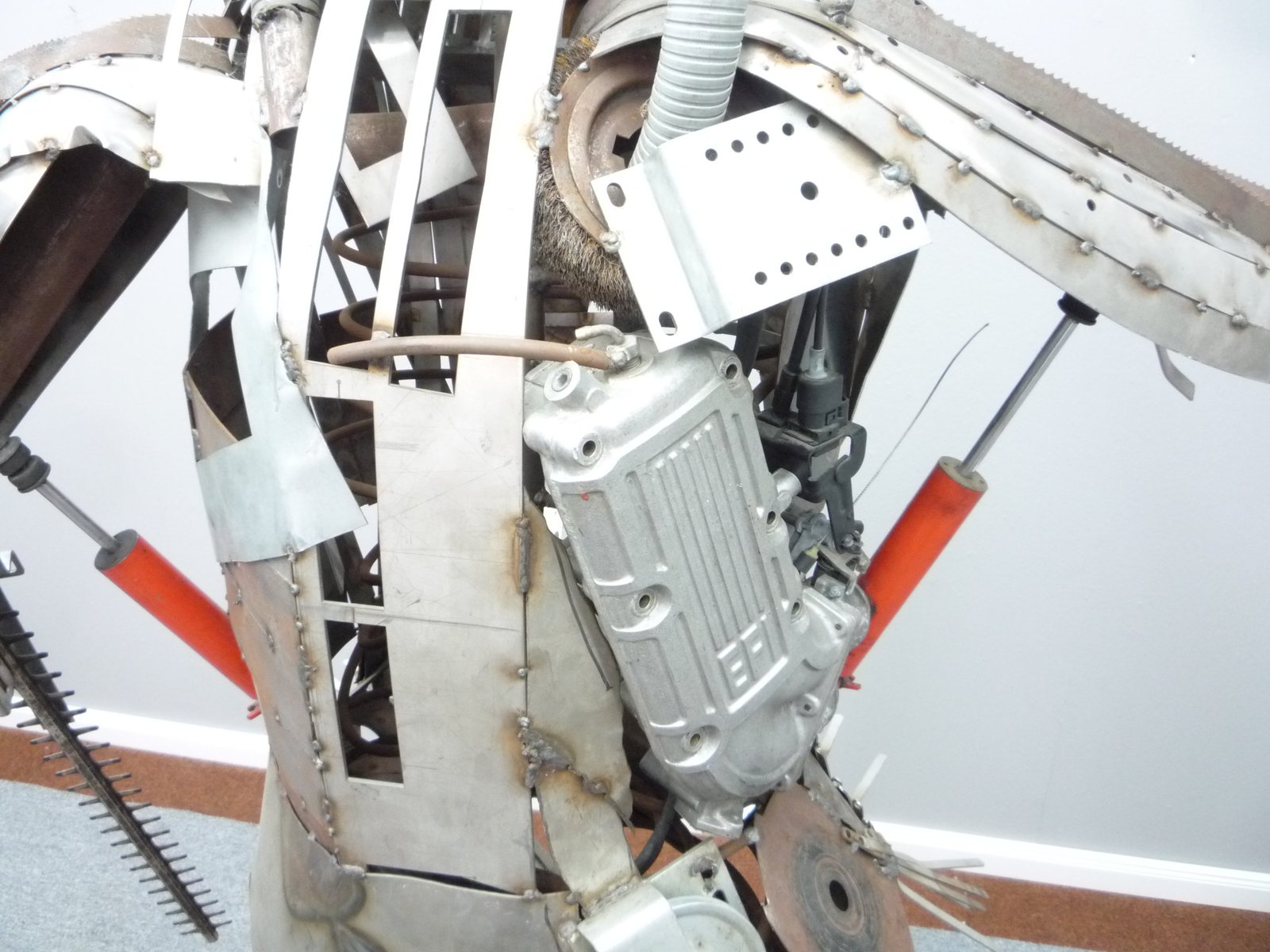 Brutalist Scrap Art Robot Man, 1970s, Metal for sale at Pamono