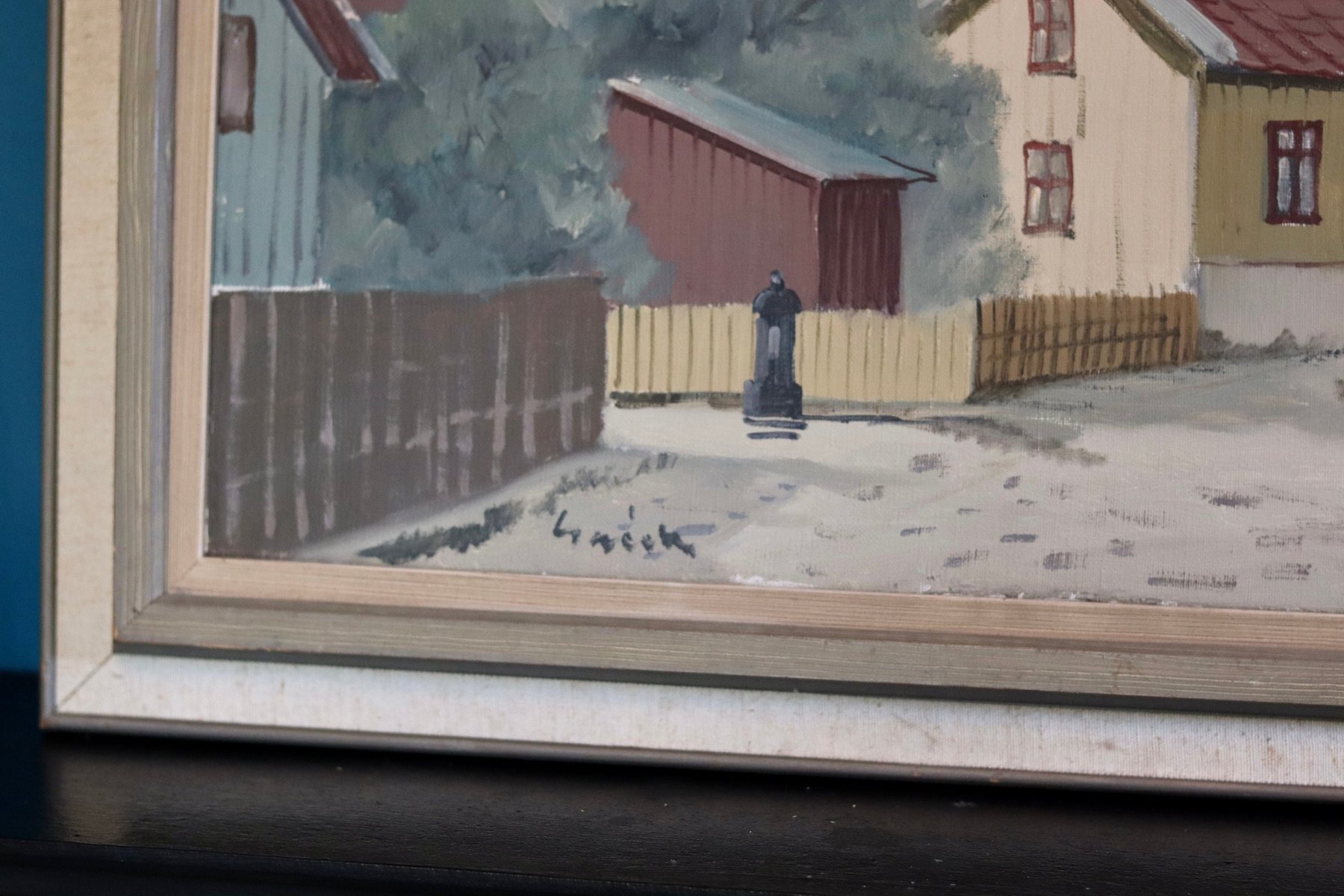 Gavik, Lilla Gatan Majorna Gothenburg, Oil, Framed for sale at Pamono