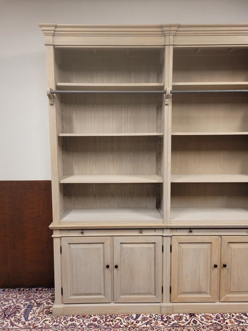 English Classic Rustic White Oak Library Cabinet for sale at Pamono