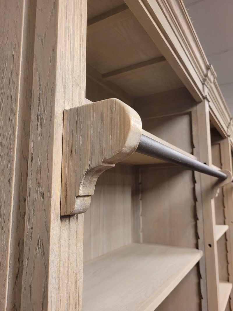 English Classic Rustic White Oak Library Cabinet for sale at Pamono
