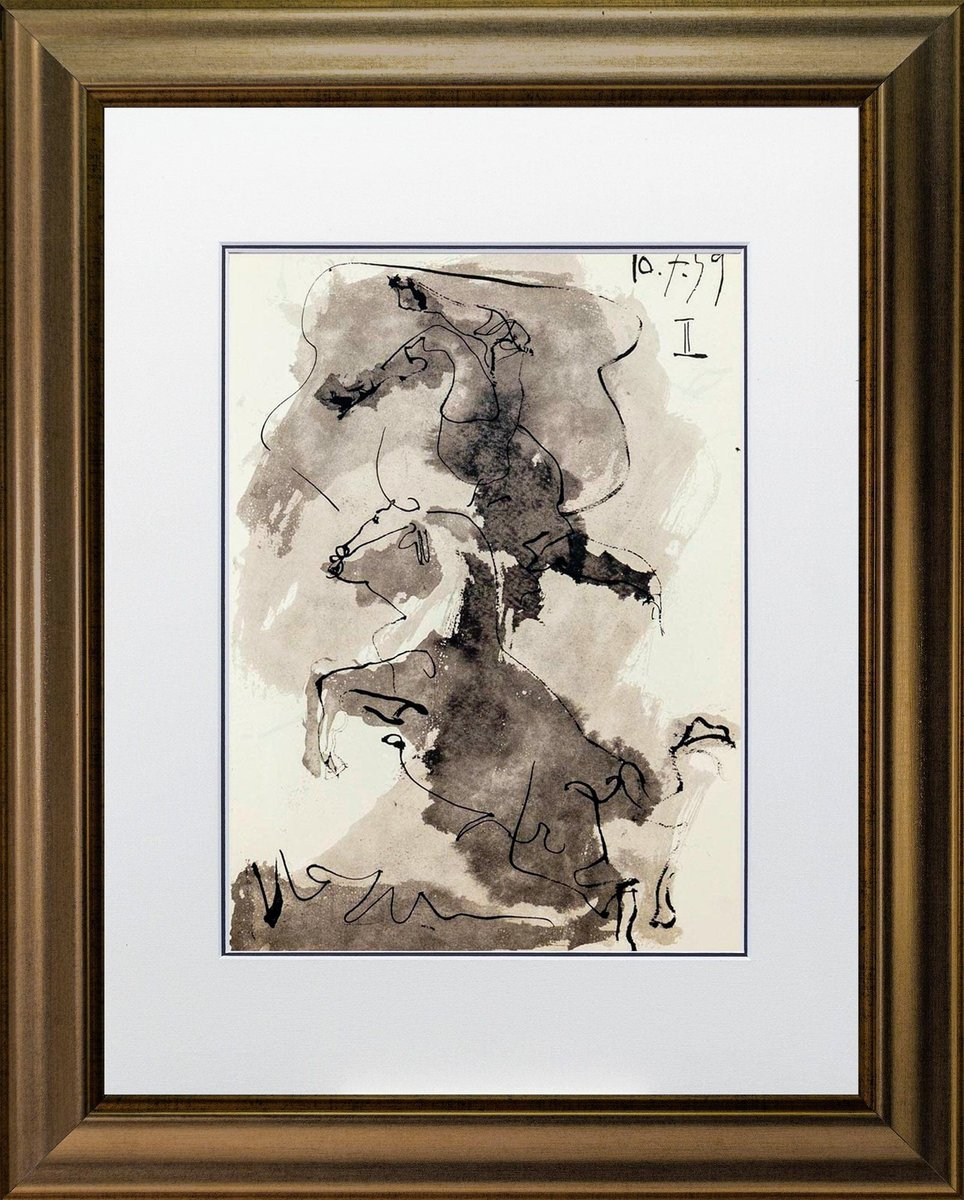 Pablo Picasso, The Bull Fighting, 1961, Lithograph for sale at Pamono