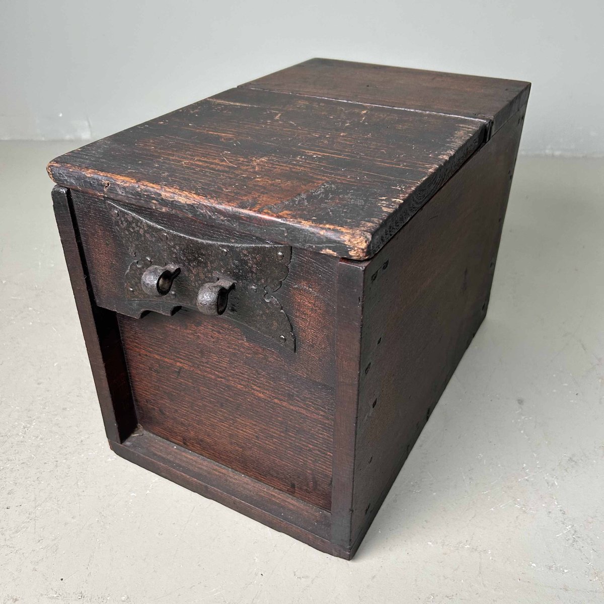 Antique Wooden Zenibako Temple Offering Box, 1890s for sale at Pamono