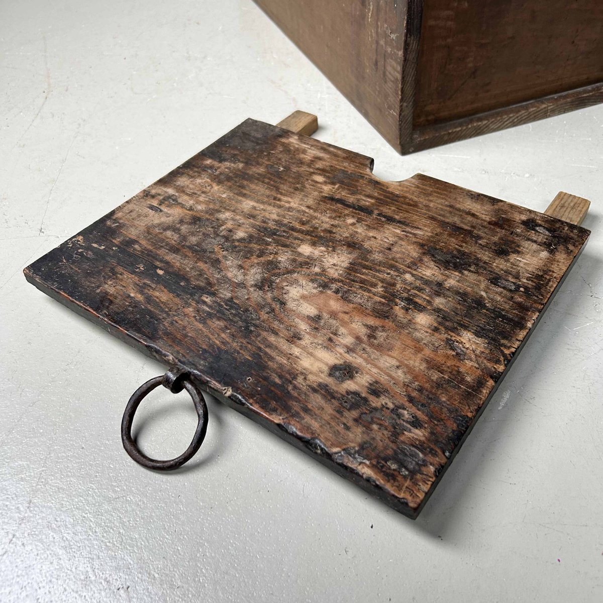 Antique Wooden Zenibako Temple Offering Box, 1890s for sale at Pamono