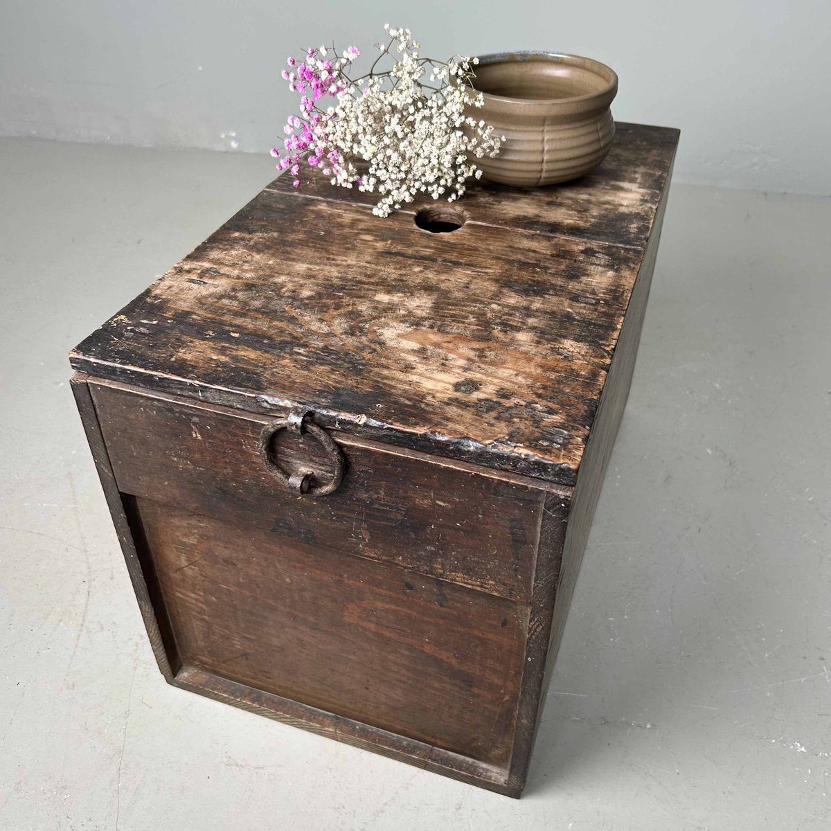 Antique Wooden Zenibako Temple Offering Box, 1890s for sale at Pamono