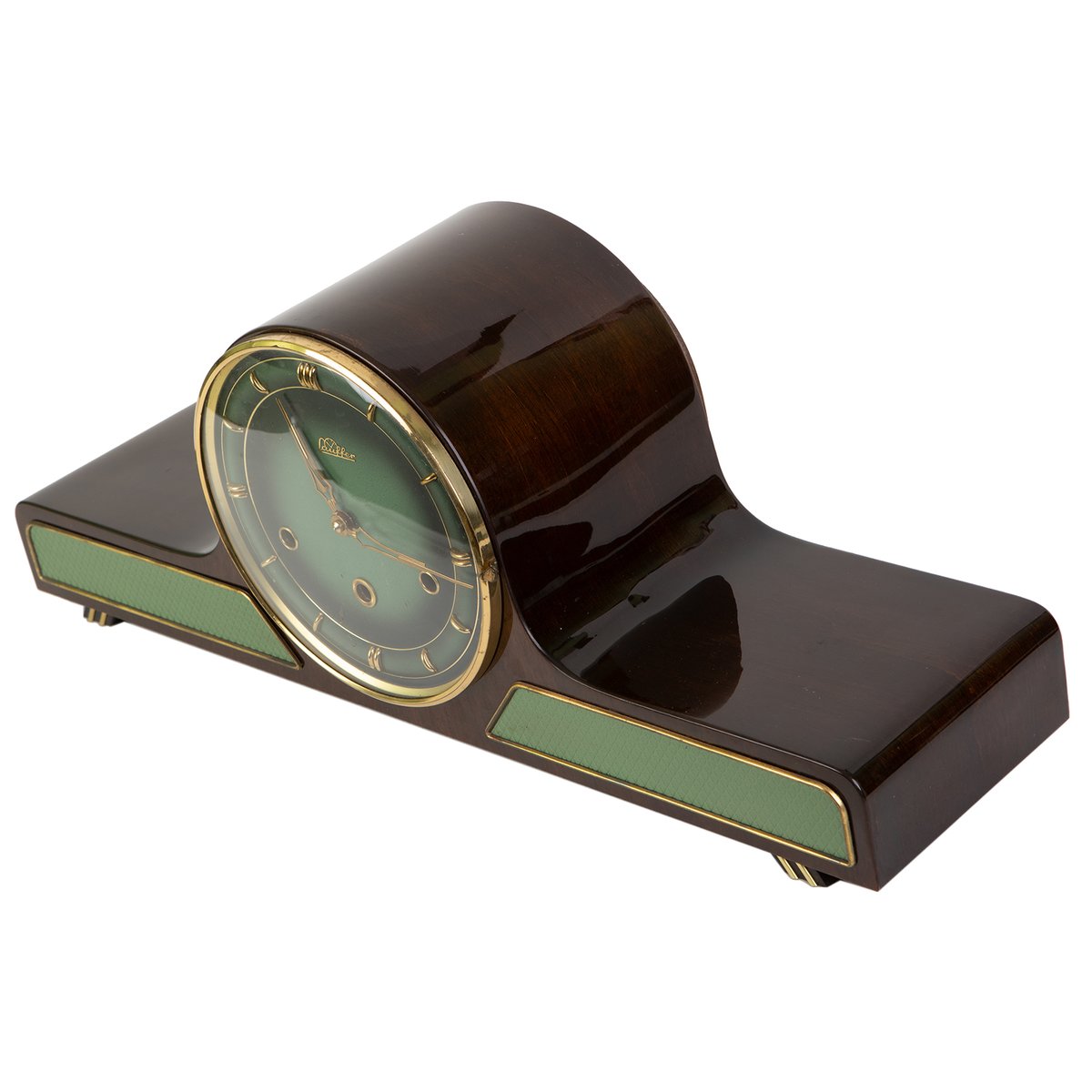 Mid-Century Fireplace Clock from Lauffer, 1950s for sale at Pamono