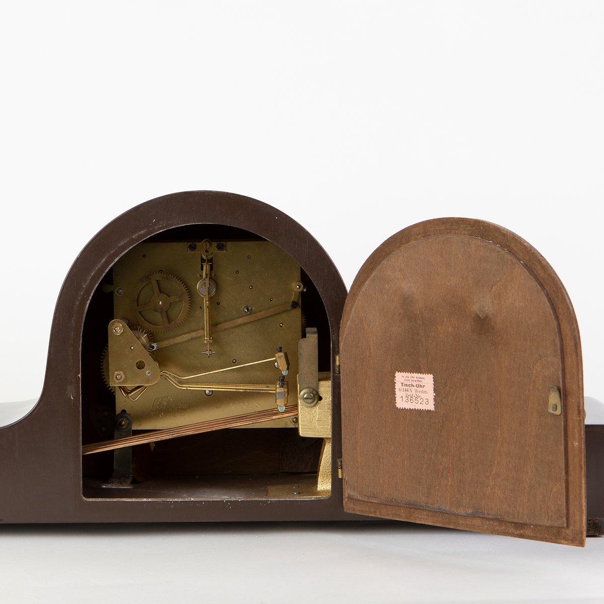 Mid-Century Fireplace Clock from Lauffer, 1950s for sale at Pamono