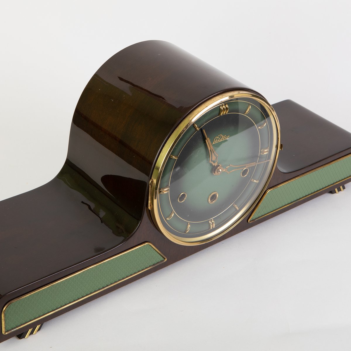 Mid-Century Fireplace Clock from Lauffer, 1950s for sale at Pamono