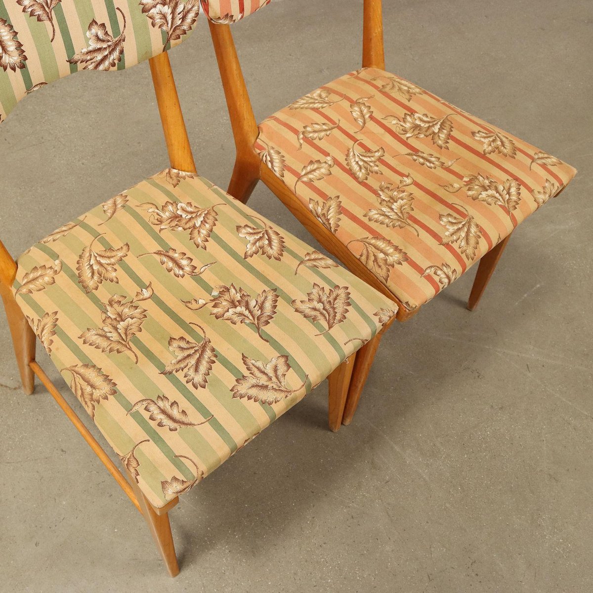 Vintage Chair in Beech & Fabric, Italy, 1950s for sale at Pamono