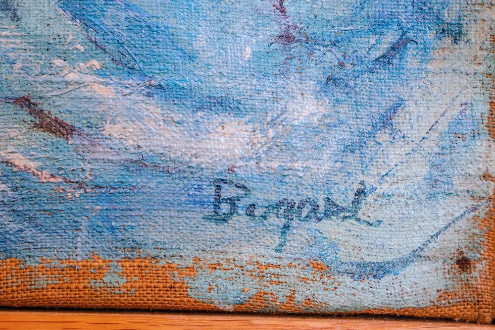 P. Bugard, Port de Sanary Sur Mer, Mid-20th Century, Oil Painting ...