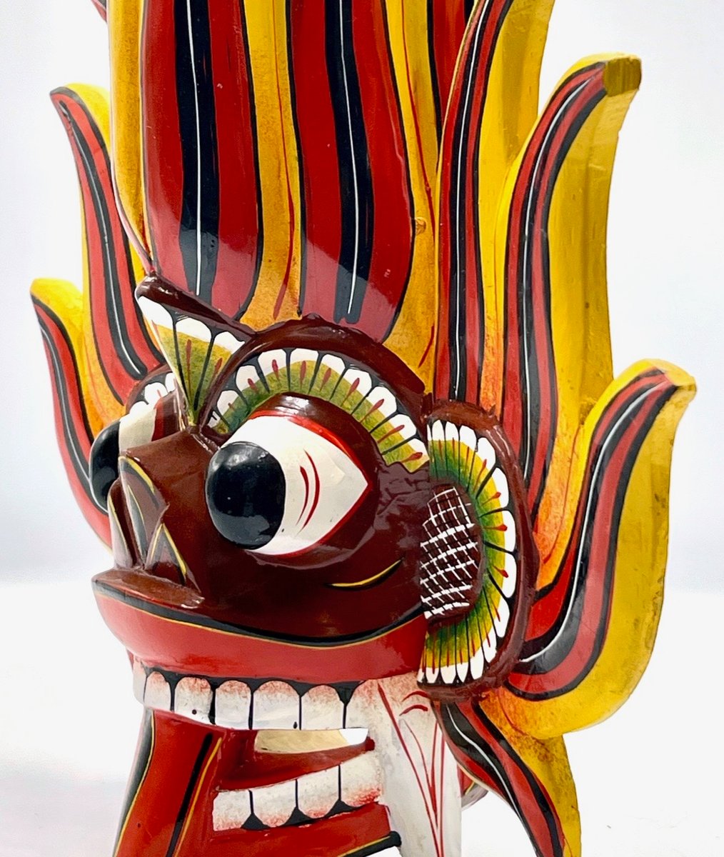 Carved Mayura Raksha Mask for sale at Pamono