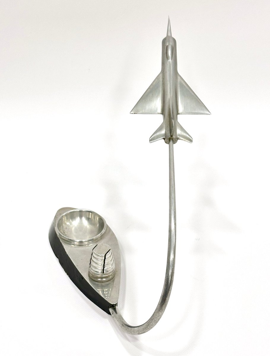 Mid-Century Desk Plane Model in Aluminium, 1950s for sale at Pamono