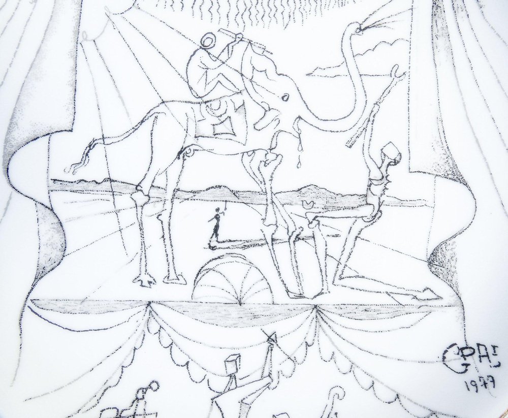 Silkscreened Plates by Salvador Dali, Set of 4 for sale at Pamono