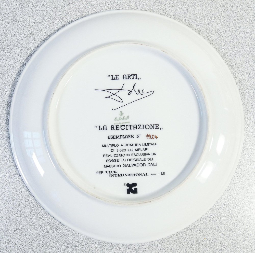 Silkscreened Plates by Salvador Dali, Set of 4 for sale at Pamono